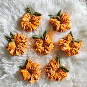 Scrunchie | Orange Scrunchie | Pumpkin Scrunchie | Fall Scrunchie ...