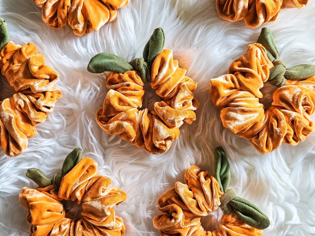 Scrunchie | Orange Scrunchie | Pumpkin Scrunchie | Fall Scrunchie ...