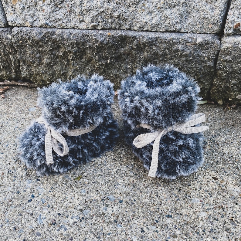 Fur Baby Booties | Soft Baby Booties | Baby Crib Shoes | Fuzzy Booties ...