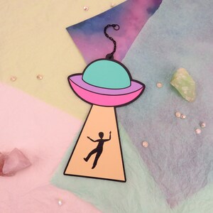 Custom UFO Alien Abduction Wall Decor | Outer Space Themed Deocor - Etsy