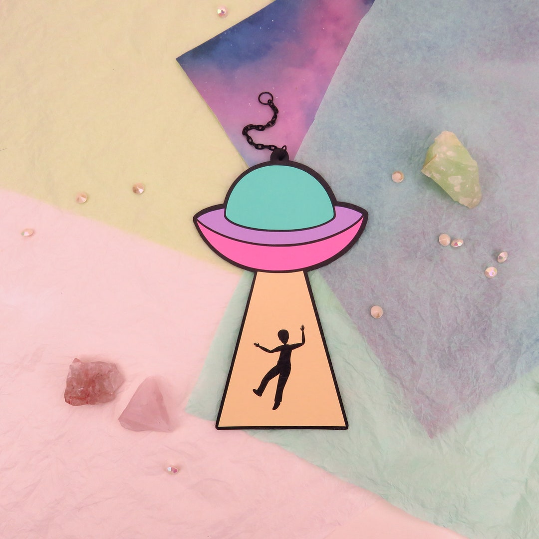 Custom UFO Alien Abduction Wall Decor | Outer Space Themed Deocor - Etsy