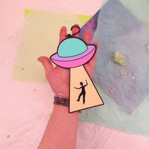 Custom UFO Alien Abduction Wall Decor | Outer Space Themed Deocor - Etsy