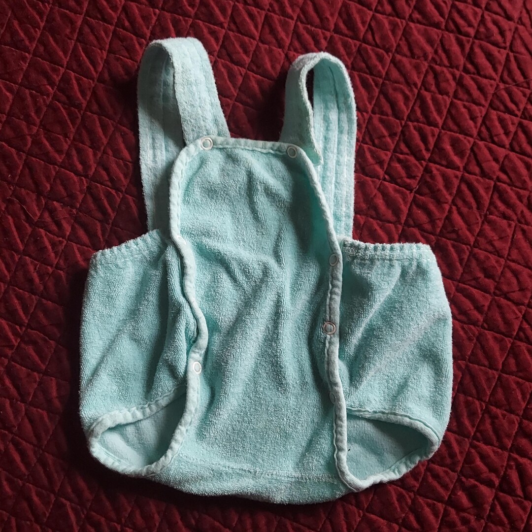 Vintage Terry Cloth Baby Romper 9 MO - Etsy