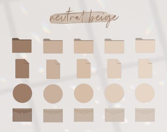 Green Desktop Folder Icons - Mac & Windows - Minimalist Boho Muted ...