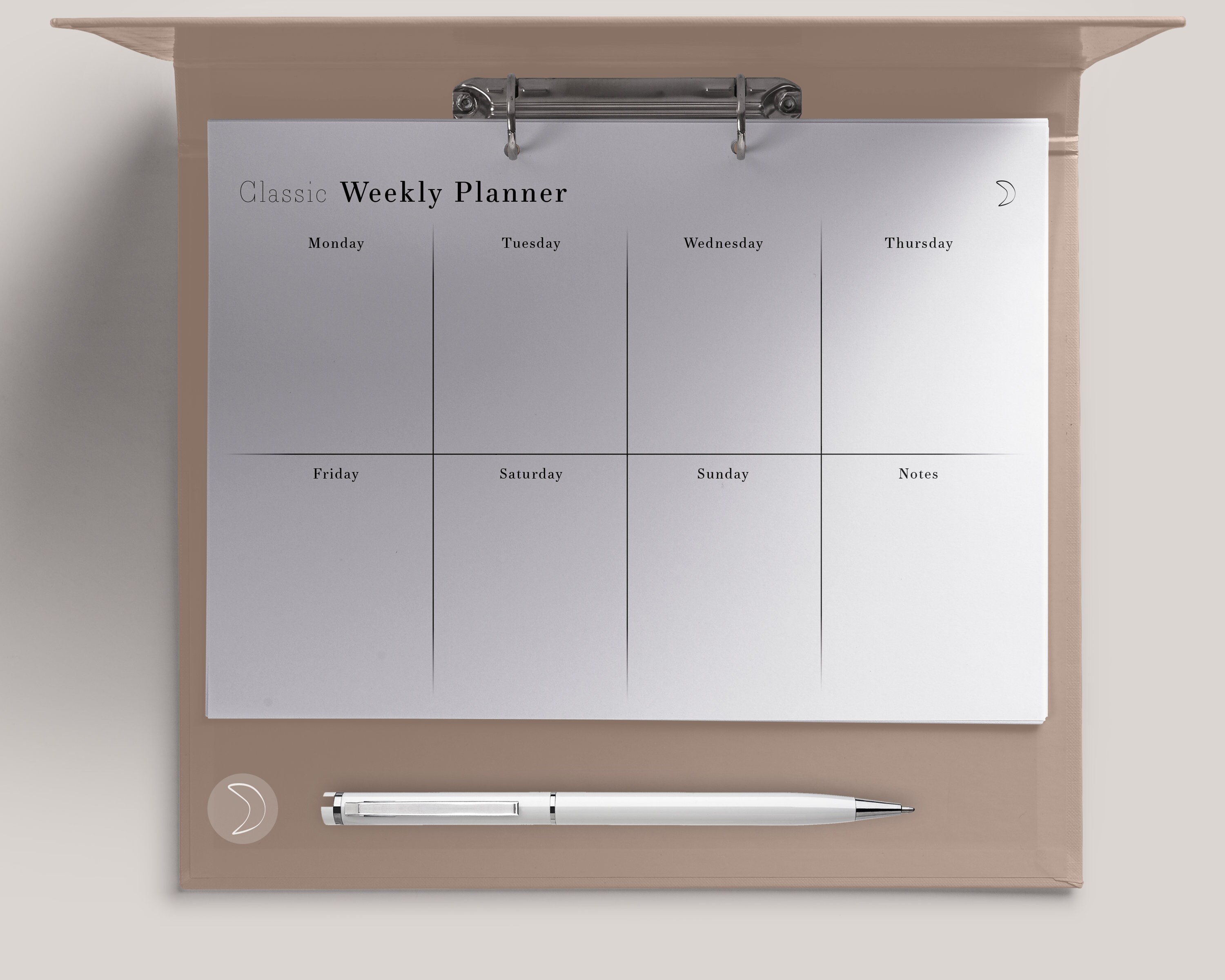 PRINTABLE Classic Weekly View Planner Calendar A4, A3 & US Letter Size ...