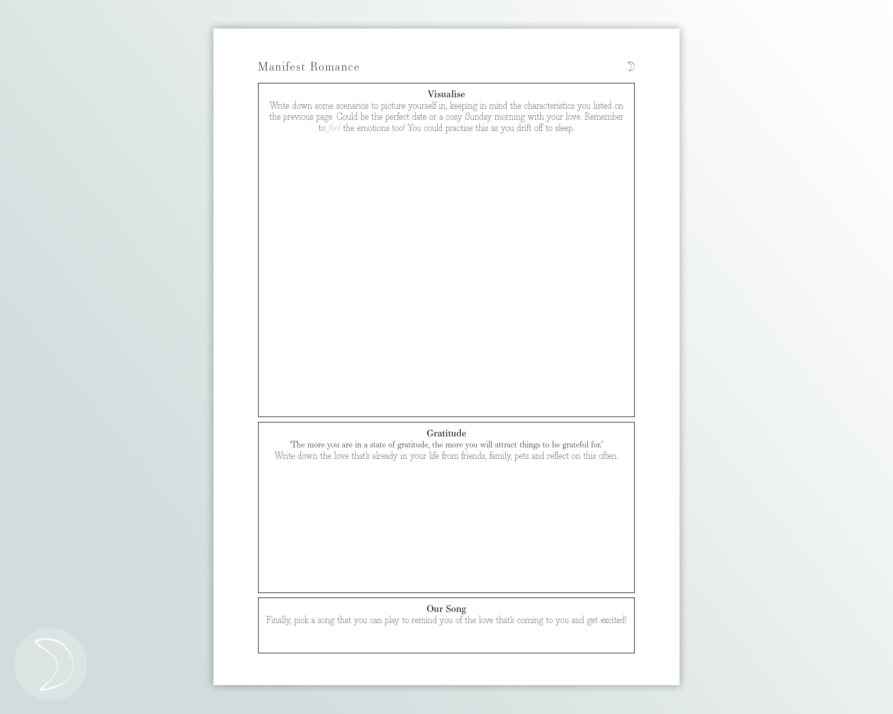 PRINTABLE Manifest Romance Relationship Sheets Inserts A4 & US - Etsy