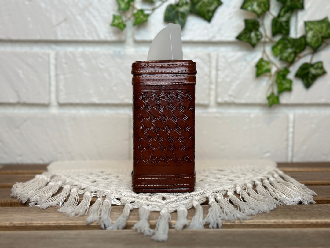 Tall Yerba Mate Container Leather Yerbera Azucarera Brown Leather Black ...