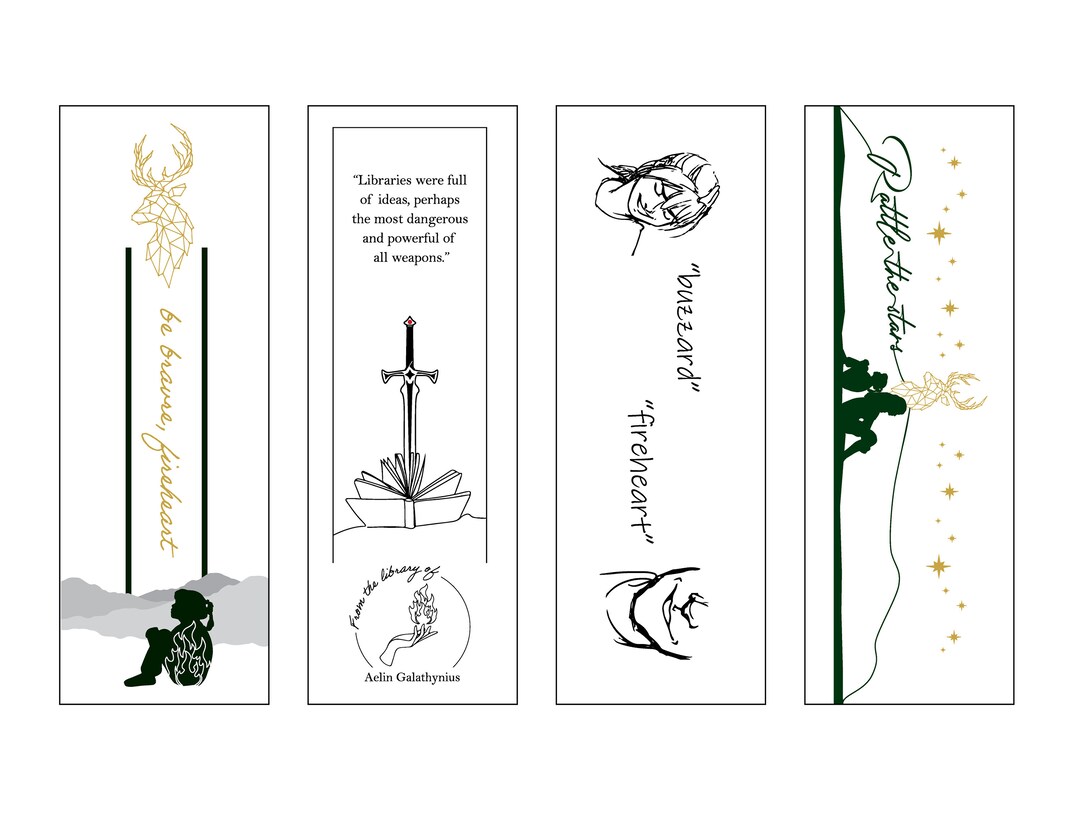 Throne of Glass Bookmark Sheet - Etsy