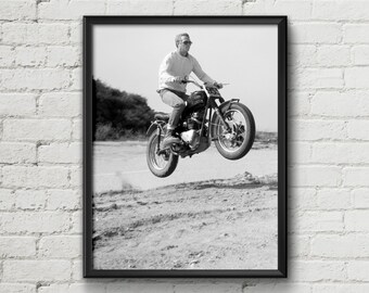 Steve Mcqueen Poster Framed Room Decor Home Decor Movie - Etsy