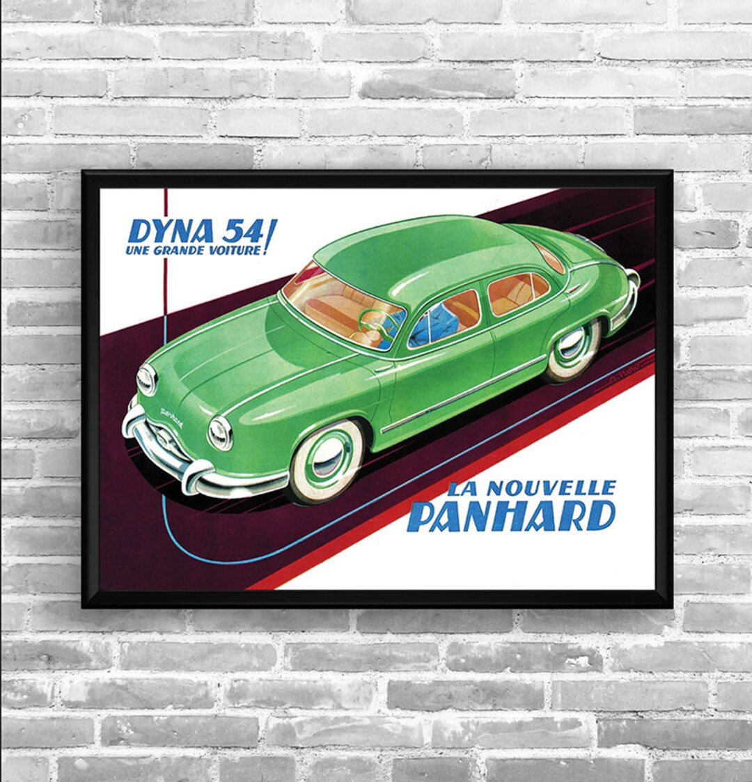 Poster PANHARD DYNA Z 1954 - Etsy