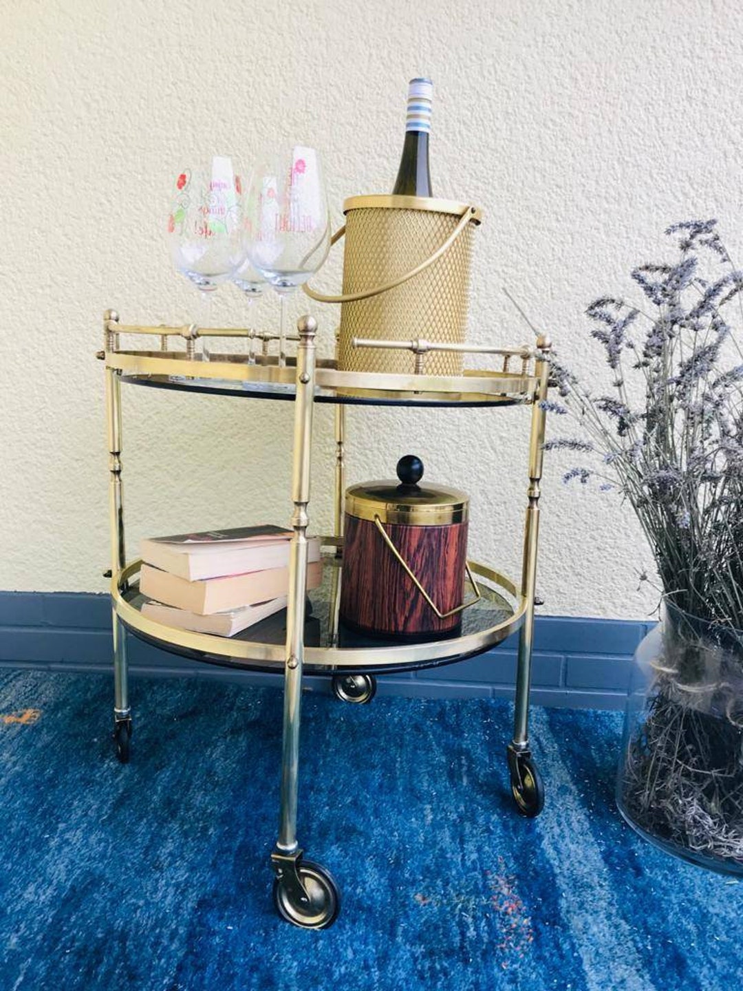 A Beautiful Neoclassical French Bar Cart / Serving Cart Made - Etsy