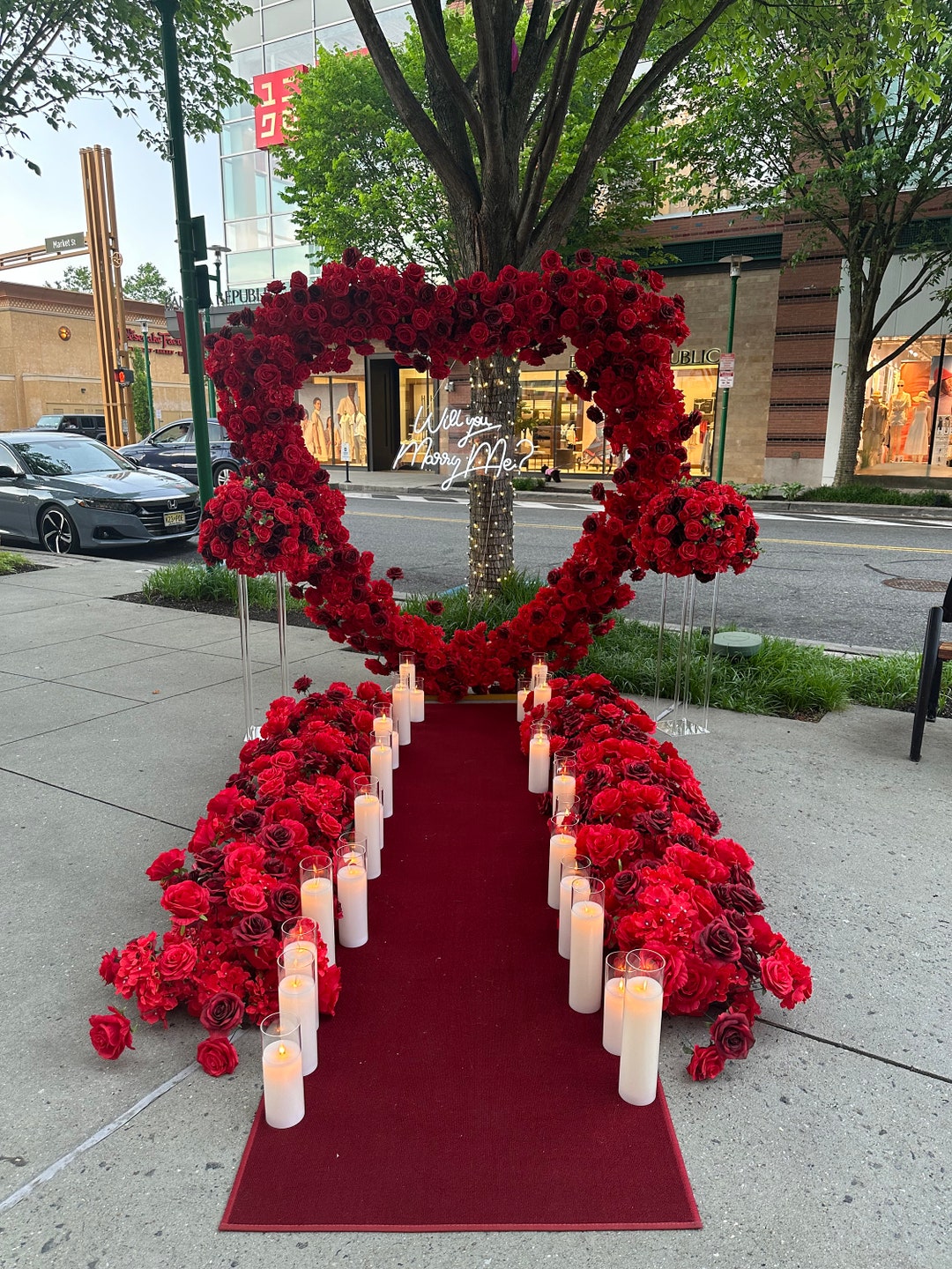 Giant Heart Wedding Proposal Arch - Etsy
