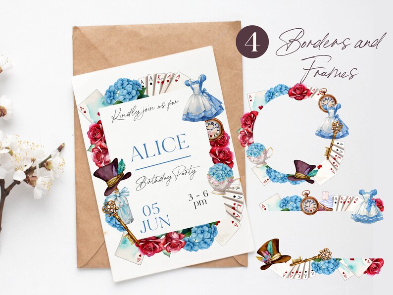 Alice in Wonderland Clipart, Alice Clip Art Watercolor, Alice ...