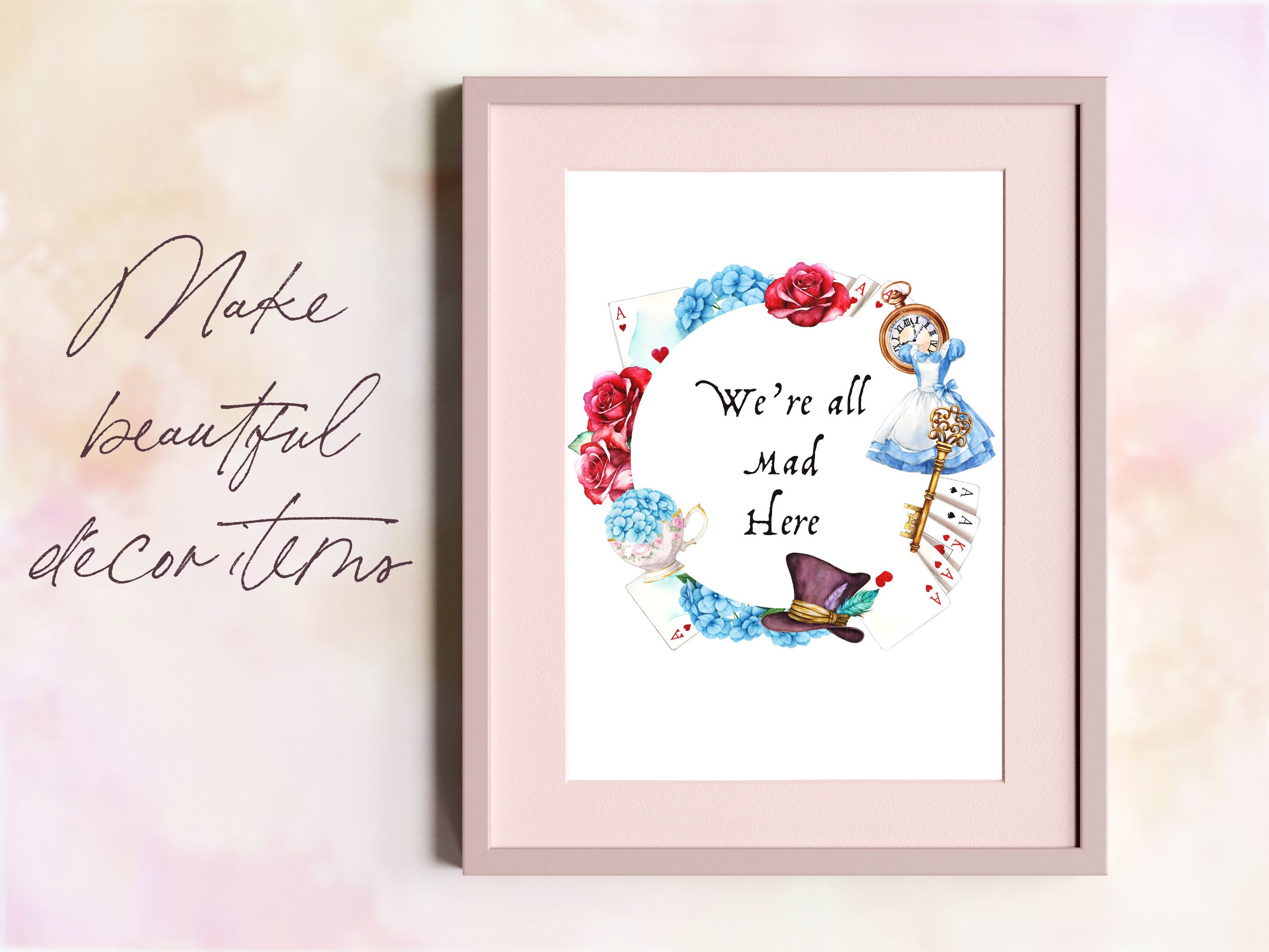 Alice in Wonderland Clipart Alice Clip Art Watercolor Alice - Etsy UK