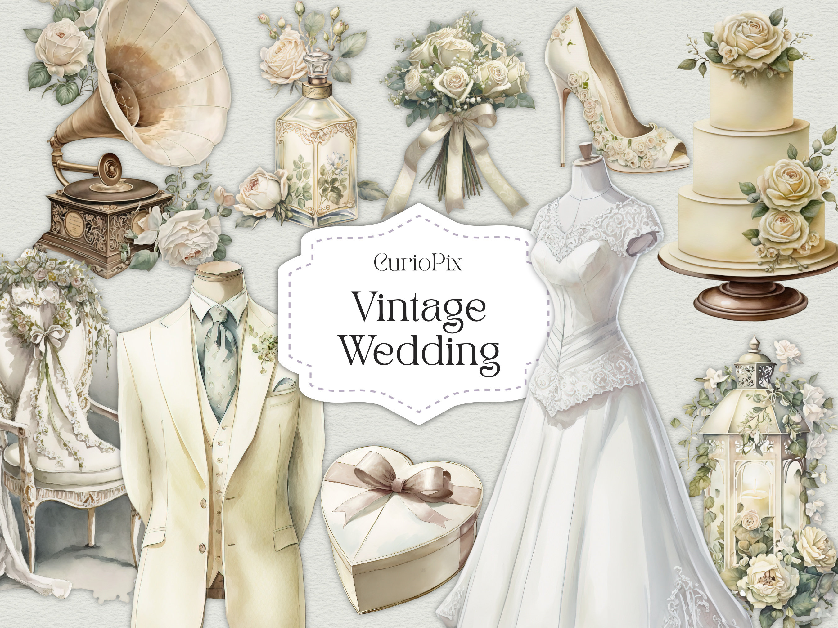 Vintage Wedding Images Clip Art