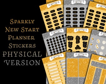 Glitter Start Stickers - Etsy