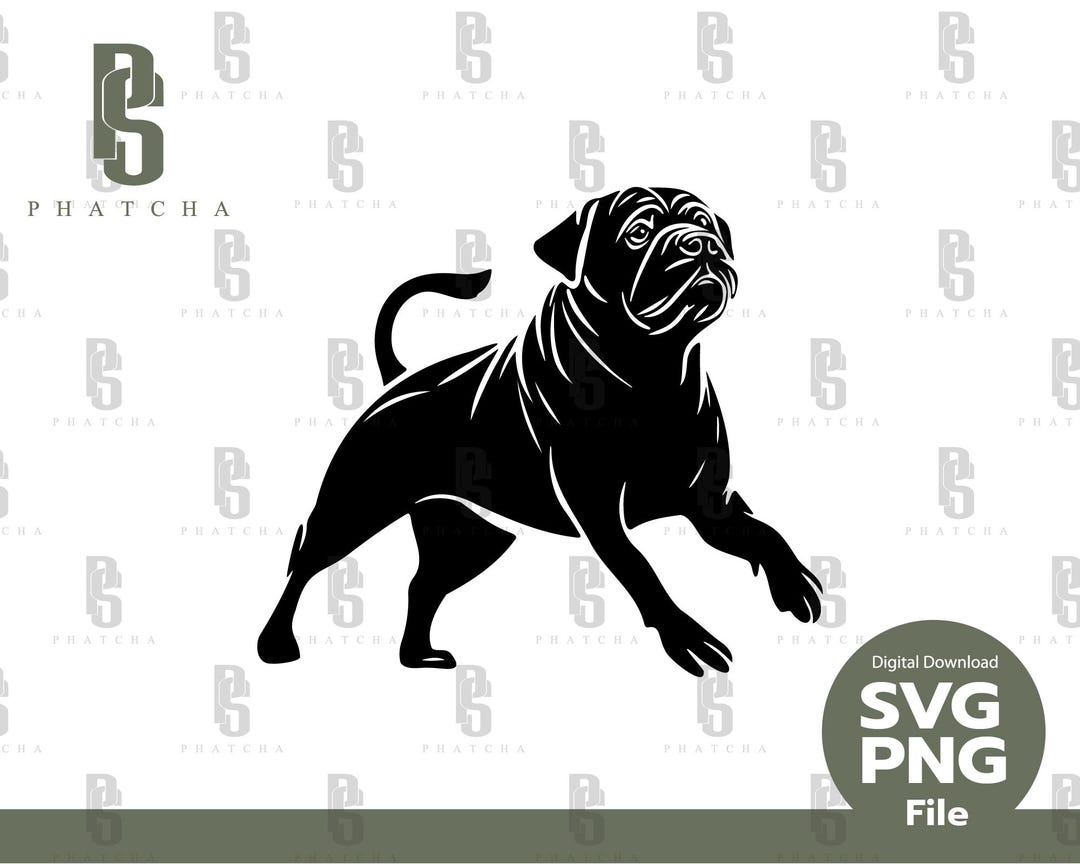 Bulldog Svg, Bulldog Dog Standing, Dog Clipart, Bulldog Dog Portrait ...