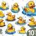10 Rubber Duck PNG Bundle, Digital Crafts Designs Transparent, Rubber ...