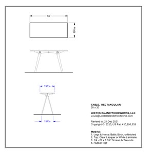 50 X 20 Elegant Modern Light Desk / Table - Etsy