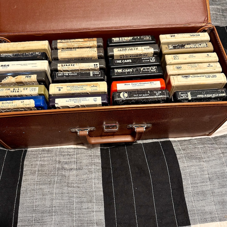 Vintage Case Full of Best 8 Track Cassettes All Epic Artists 24 Total ...