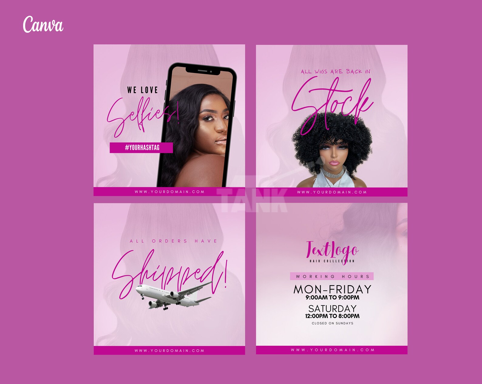 Editable Hair Branding Template, Wig Service Flyer Bundle, Hair Pricing ...