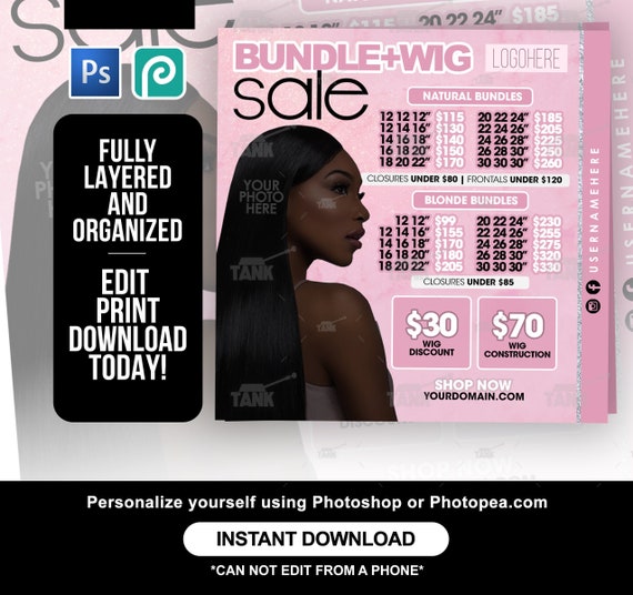 Photoshop Wig Template