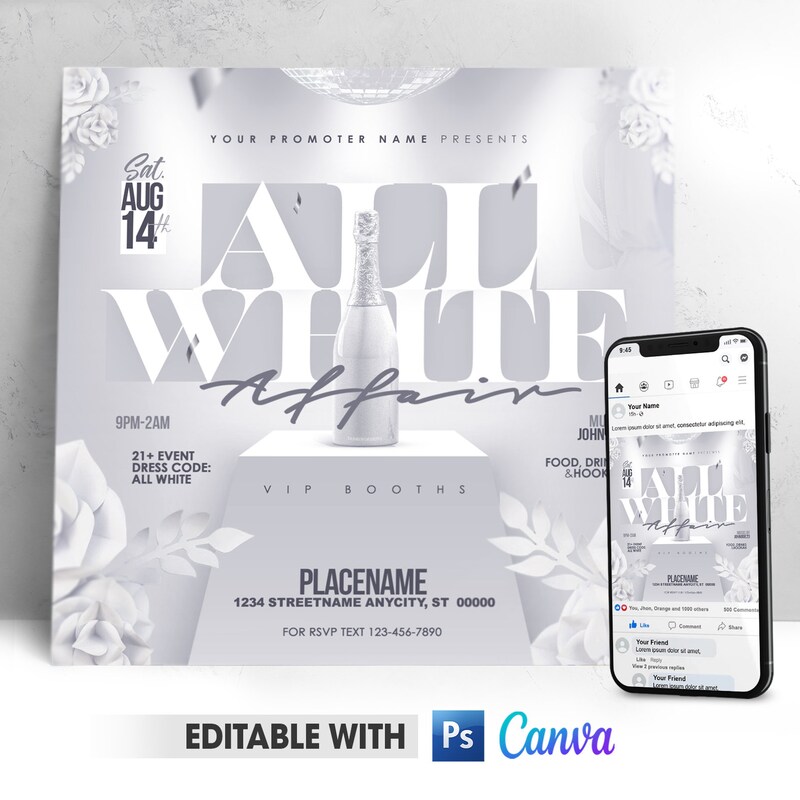 All White Party - Etsy