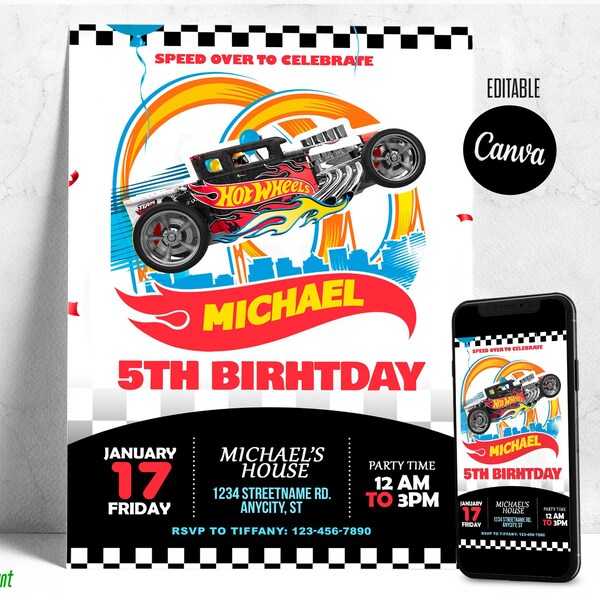 Hot Wheels Birthday - Etsy