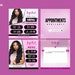 Editable Hair Branding Template, Wig Service Flyer Bundle, Hair Pricing ...