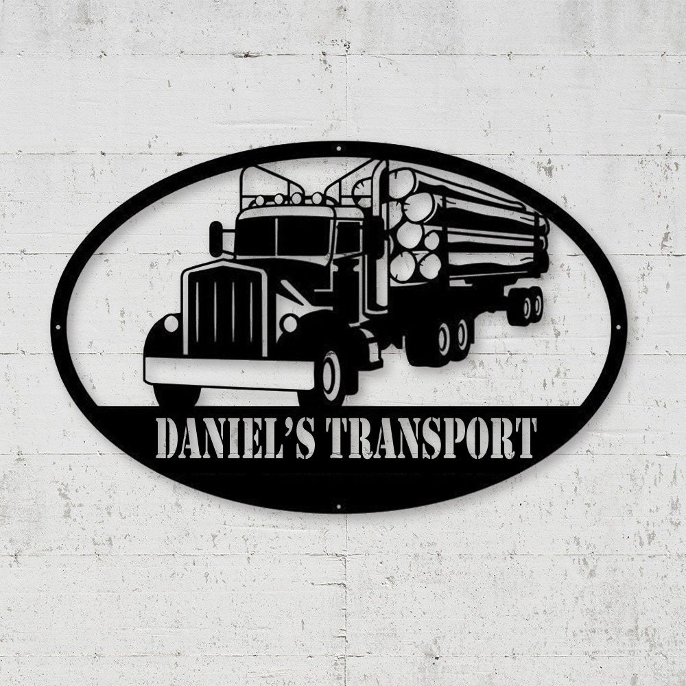 Personalized Log Truck Sign Custom Name Sign Warehouse | Etsy