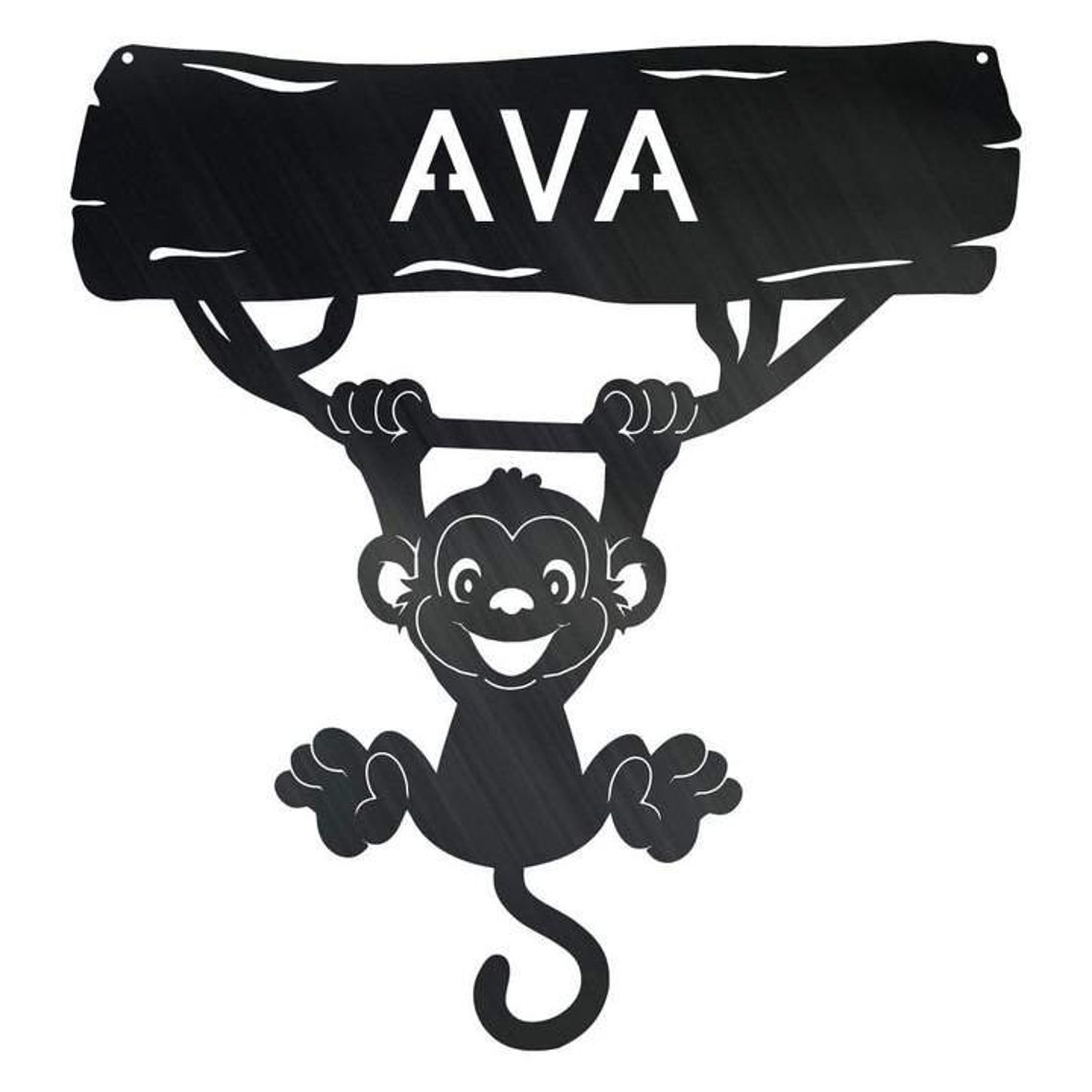 Customized Monkey Metal Sign-Kids Name Sign-Birthday Gift-Kids | Etsy