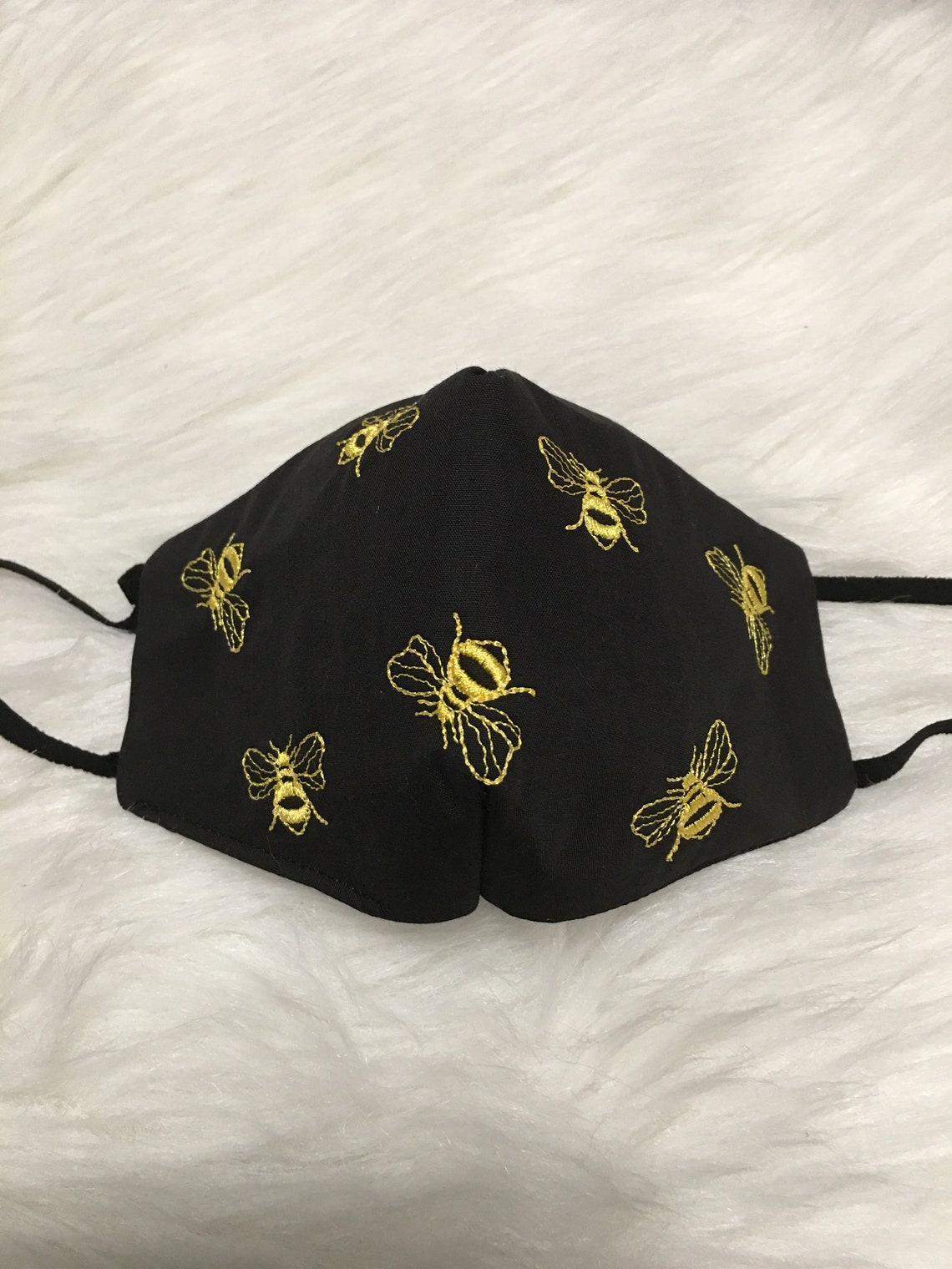 Bee Face Mask Embroidered Bee Face Mask Small Medium and - Etsy