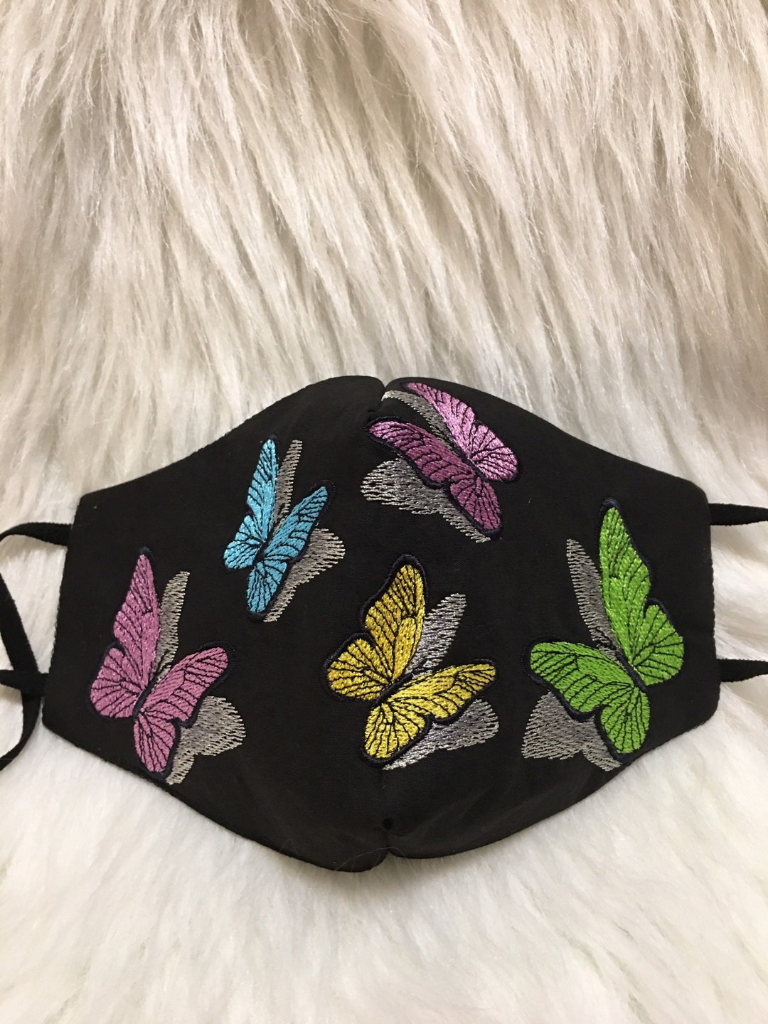 Custom Embroidered Butterfly Face Mask Butterflies Mask - Etsy