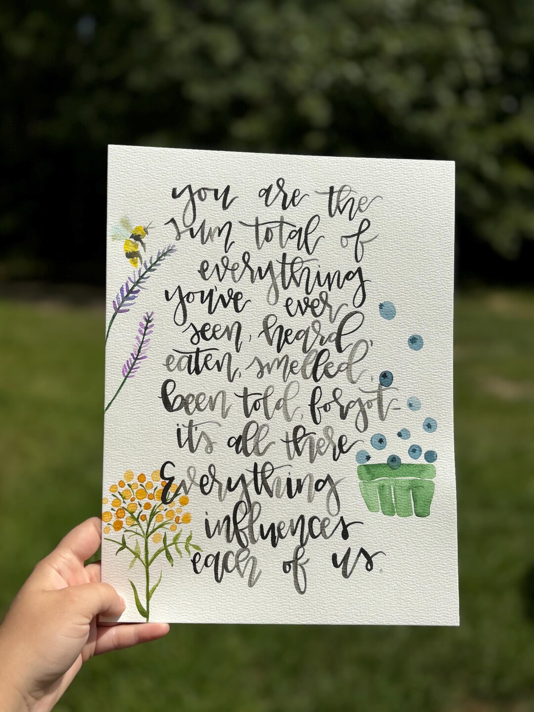 Watercolor Art - Calligraphy - Watercolor Painting - Etsy