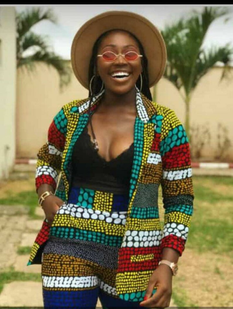 African Print Blazer With Pant-african Clothing-ankara Clothing-women ...