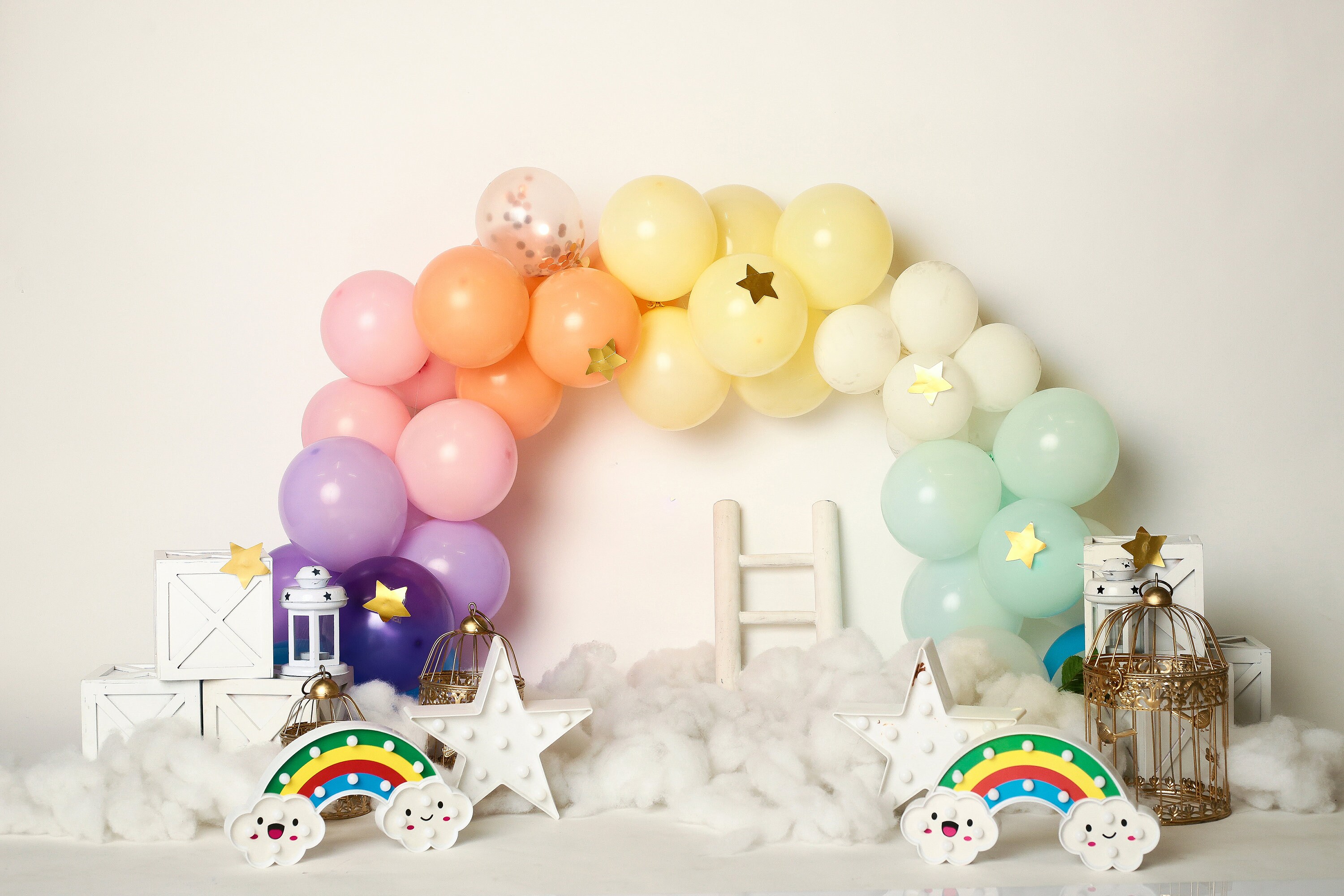 Rainbow Digital Backdrop for Cakesmash - Etsy