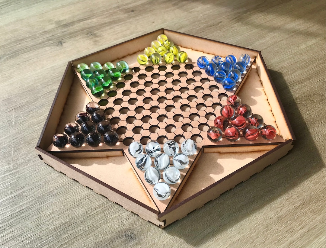 Chinese Chequers Board Game Laser Cutting File - SVG, DXF Digital ...