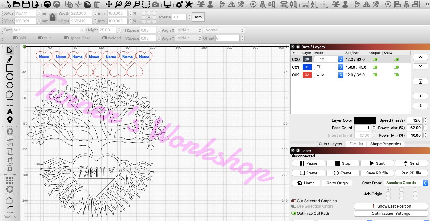 Family Tree Laser Cutting Design File Digital Download DXF | Etsy Australia