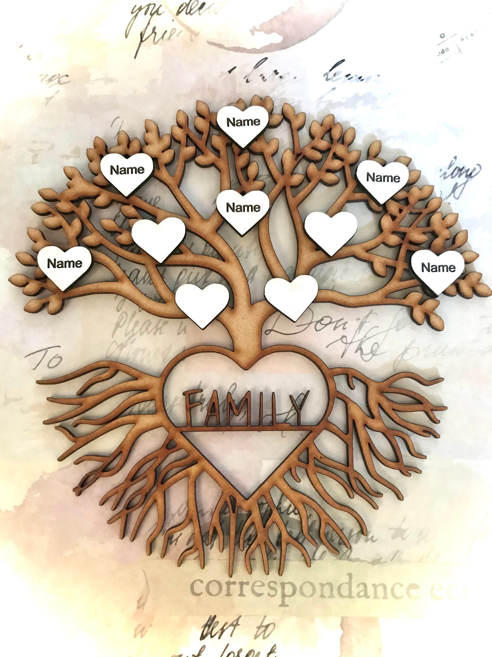 Family Tree Laser Cutting Design File Digital Download DXF - Etsy UK