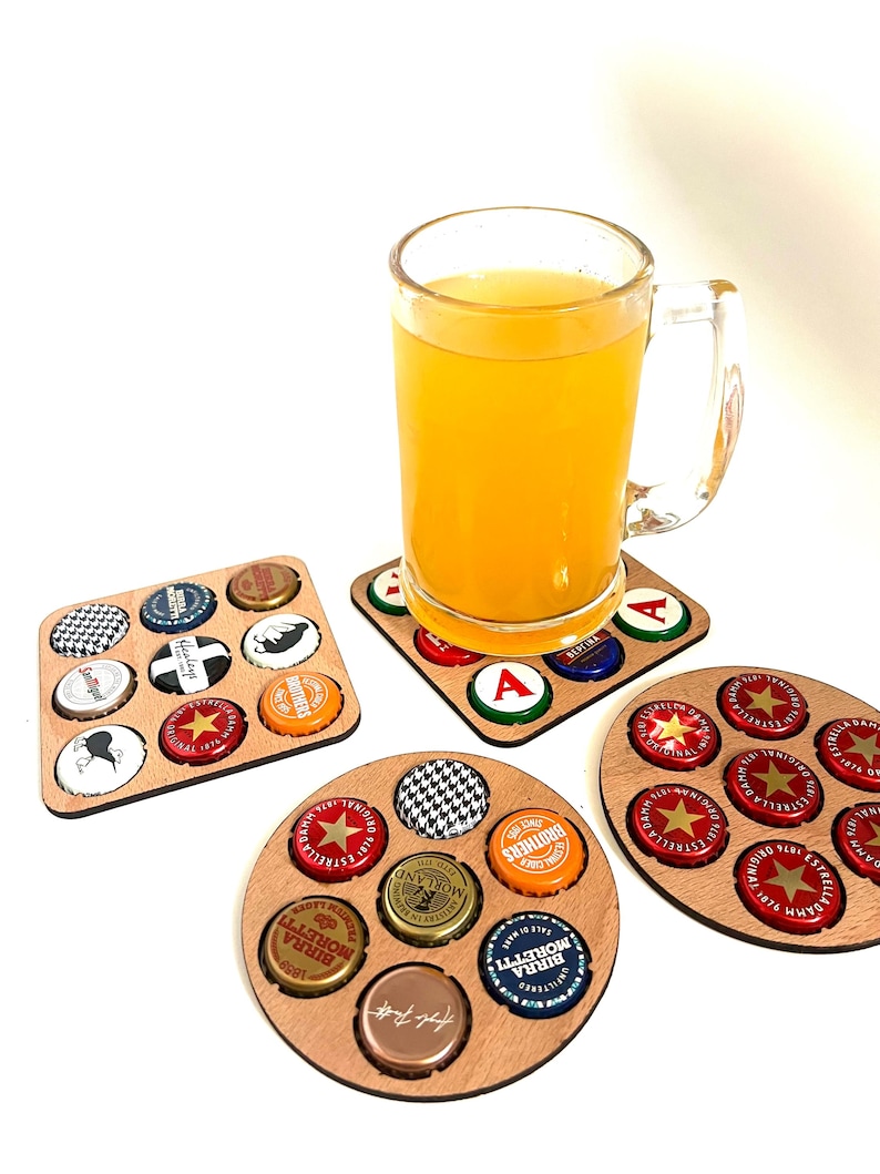 Bottle Cap Coaster Digital File: Laser Cut SVG DXF - Etsy