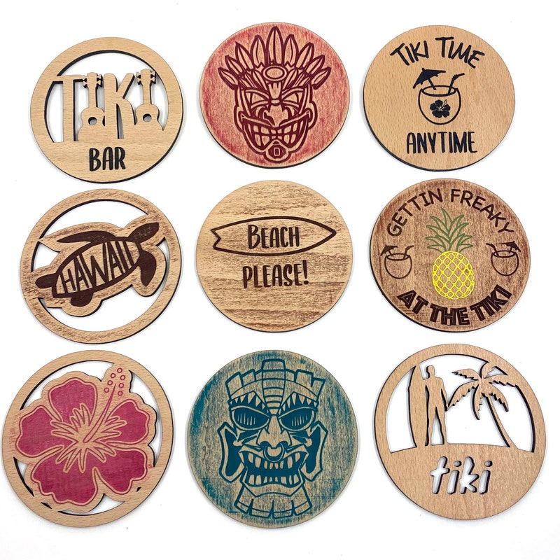 Tiki Bar Coasters - Etsy