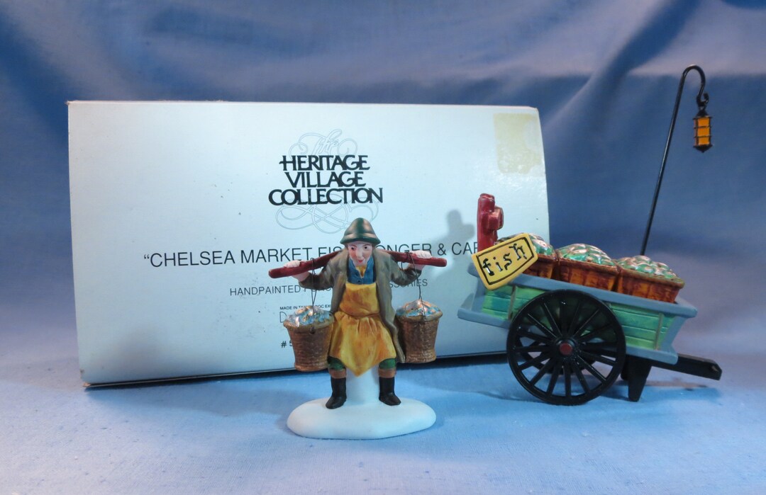 Department 56 Dickens' Village Series, Chelsea Market Fish Monger ...
