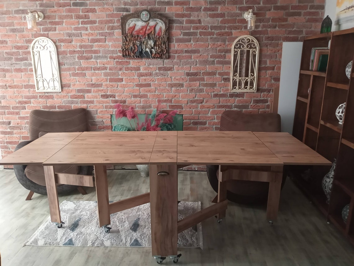 Folding Movable Dining and Multipurpose Table Indoor and - Etsy