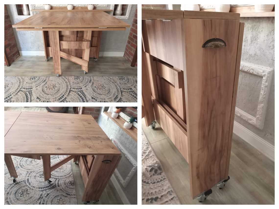 Folding Movable Dining and Multipurpose Table Indoor and - Etsy