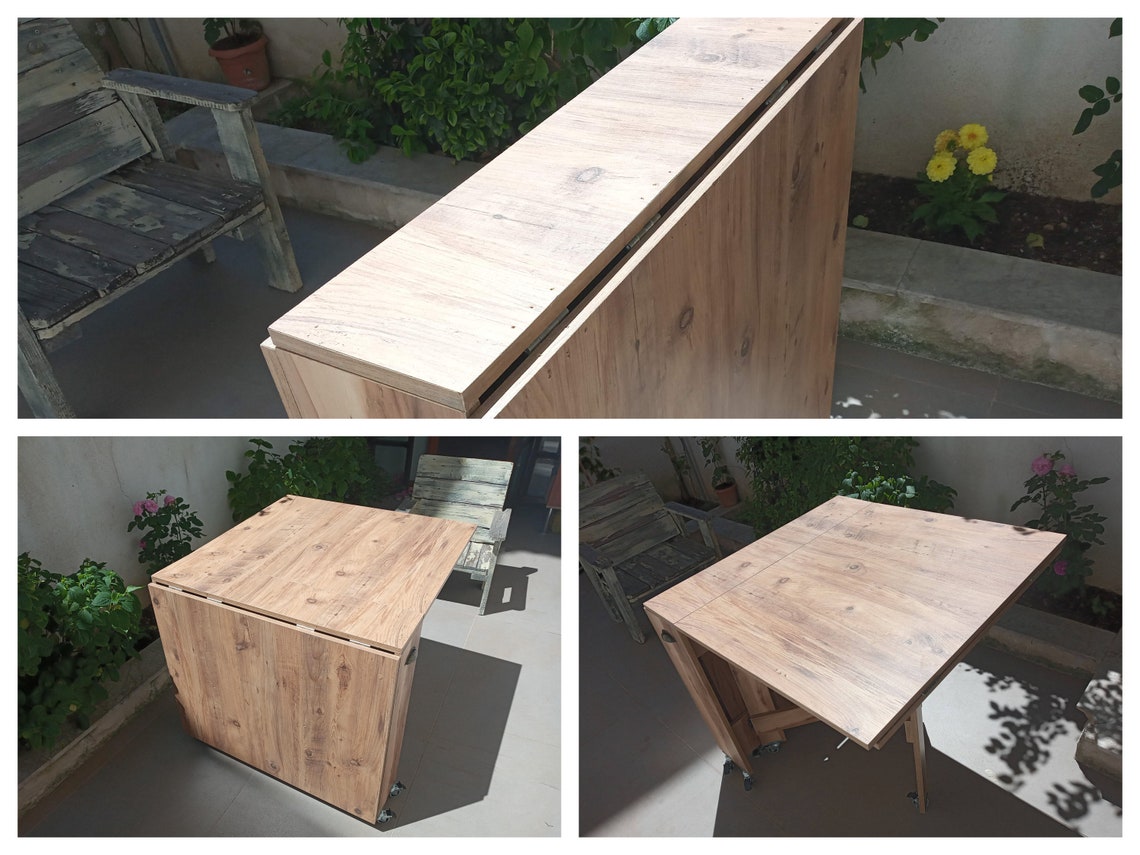 Folding Movable Dining and Multipurpose Table Indoor and - Etsy
