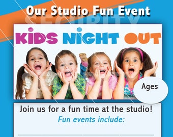 Kids Night Out Flyer | Etsy