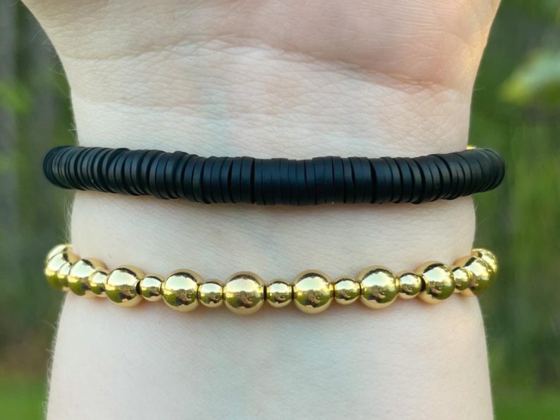 Boo Candy Corn Halloween Heishi Bead Stretch Bracelet or Set Candy Corn ...