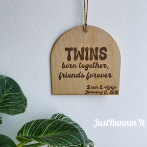 Custom Twins Sign Wall Hanging, Twins Baby Gift, Twins Wall Art, Twins ...