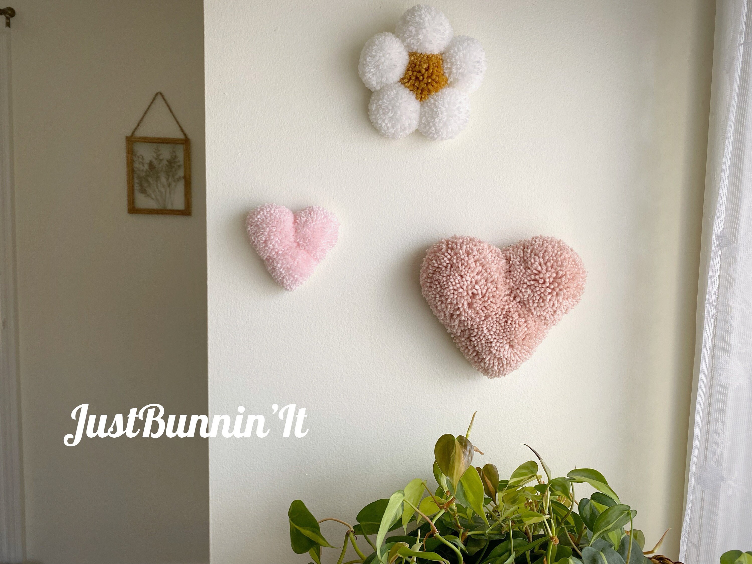 Retro Decor Heart Wall Hanging Boho Nursery Decor Girl Heart - Etsy