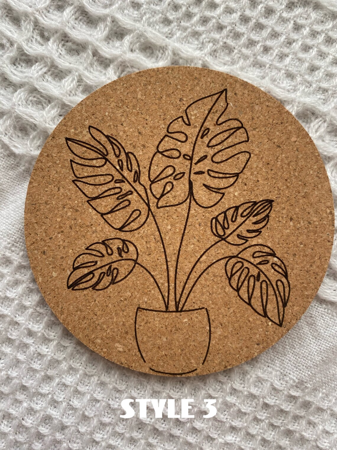 Boho Plant Coasters, Line Art Plant Coasters, Botanical Coasters, Plant ...